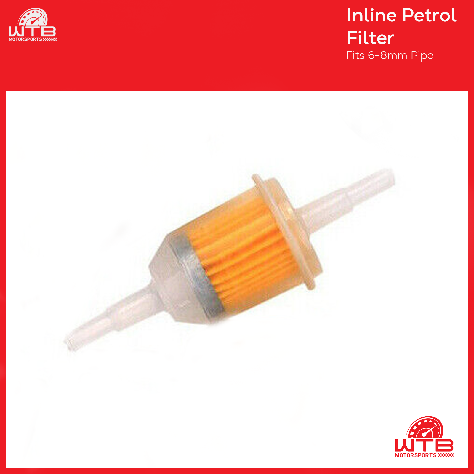 Motorsport Grade Inline Fuel/Petrol Filter 6-8mm Race/Rally - WTB ...