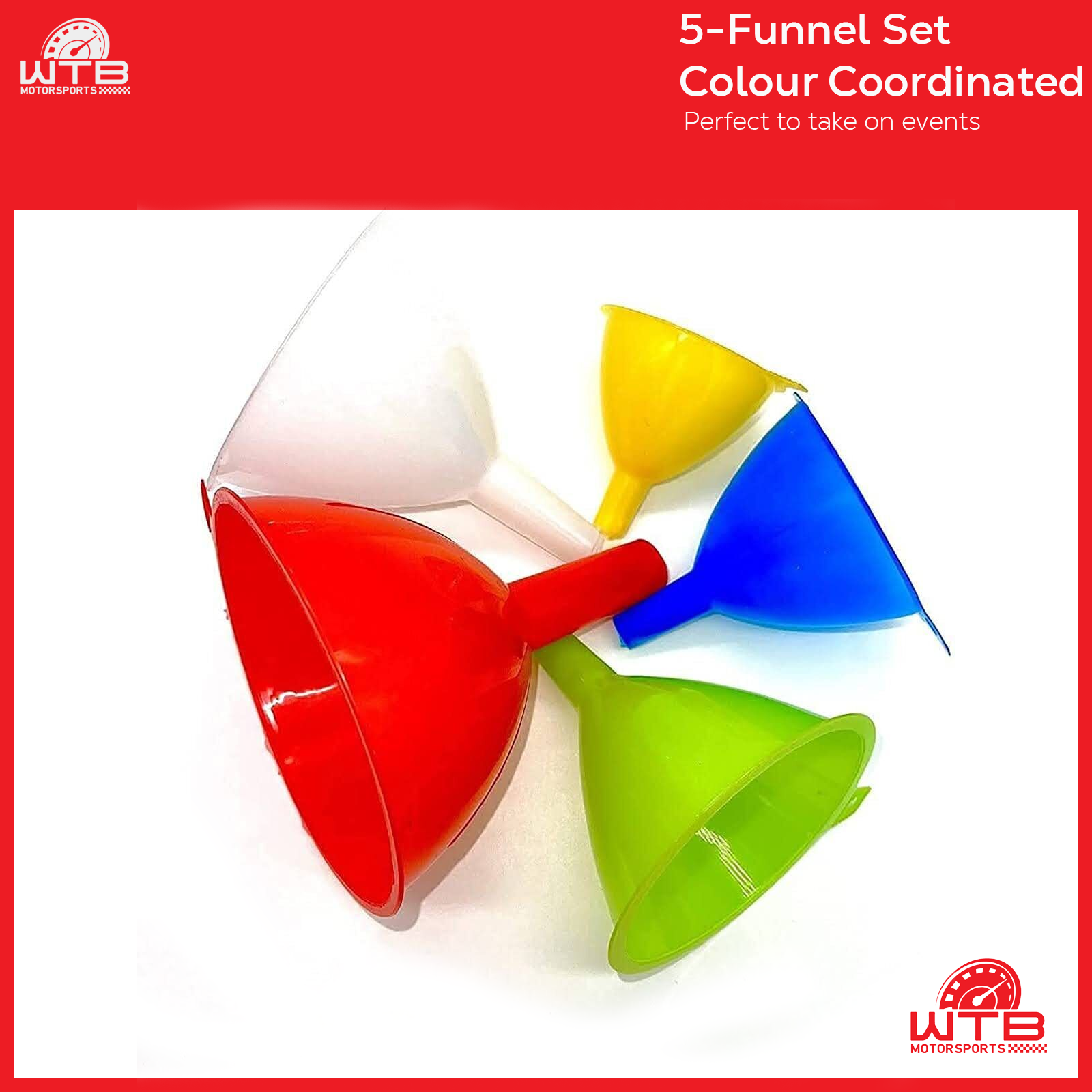 Motorsport Funnel Set Colour Co-ordinated