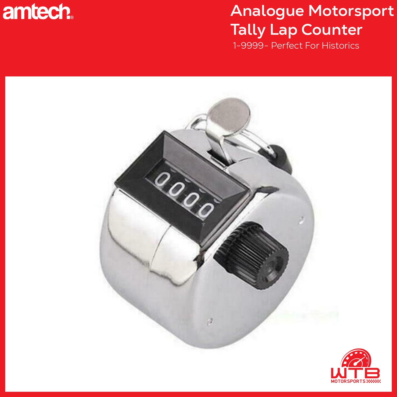 Historic Racing/Motorsports Tally Lap Counter - Analogue, 4 digit