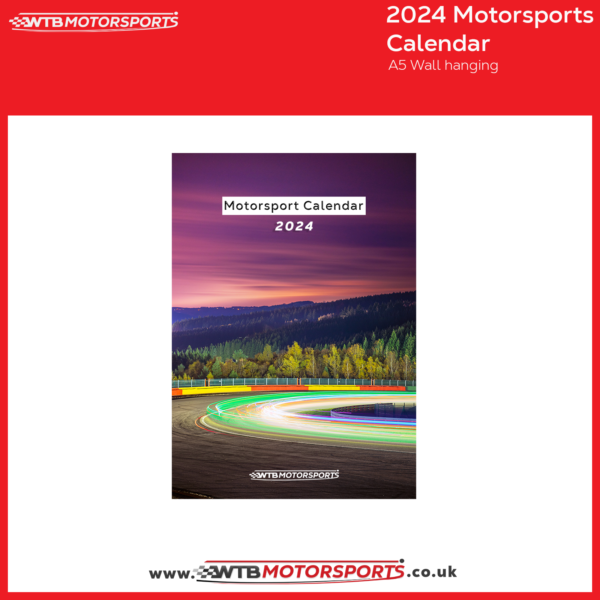 2024 Motorsports/Racing Calendar Wall Hanging A5 Circuit Racing