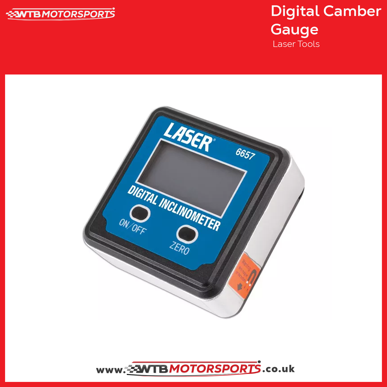 Motorsports Digital Camber/Caster Gauge Magnetic Laser Tools