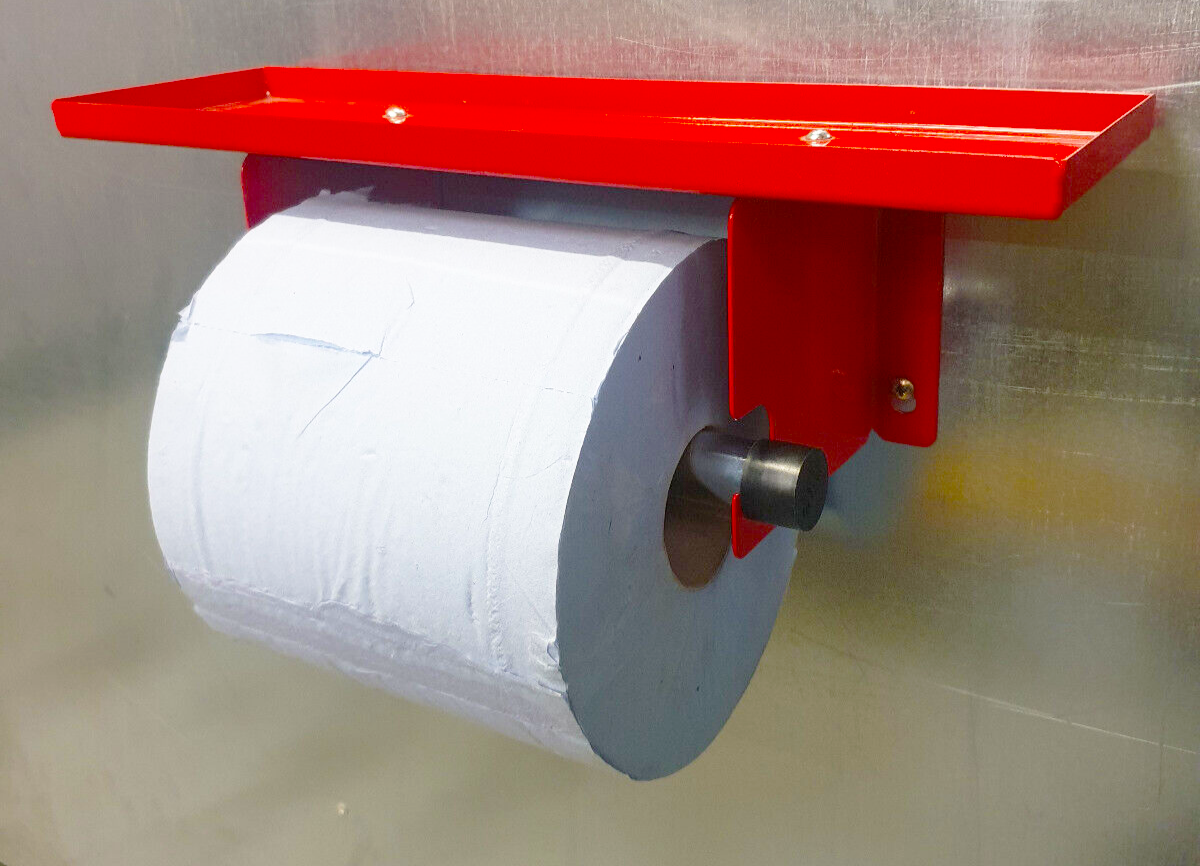 Motorsports Blue Roll Dispenser With Battery Charging Station