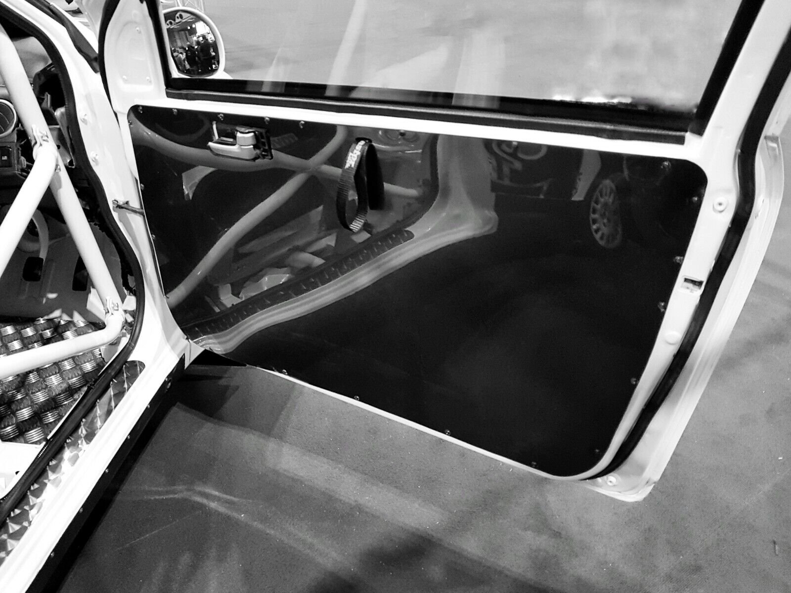 Motorsport Door Card/Panel Material Black ABS 1000 X 490mm