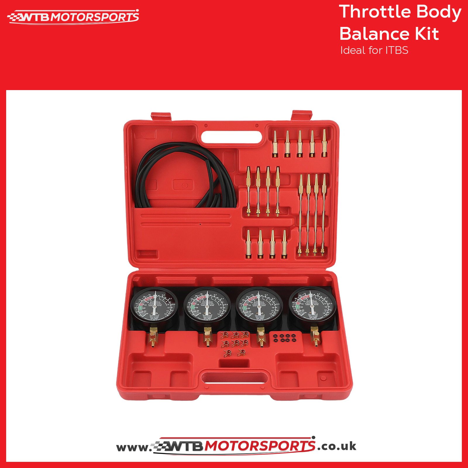 Motorsport Throttle Body/Carb Balancer 4 Gauge - WTB Motorsports