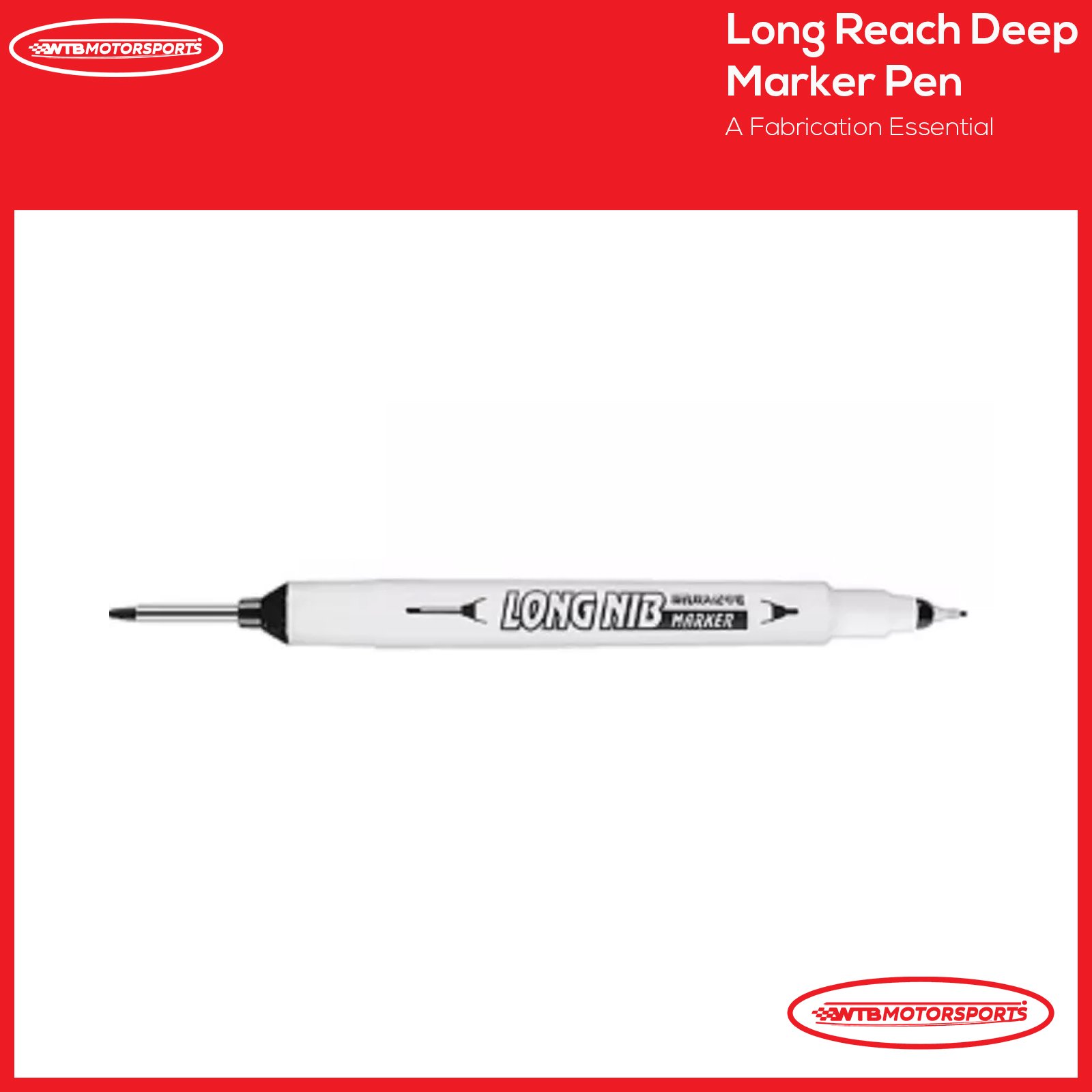 Long Reach Deep Marker Pen Black Extra long tip/nib