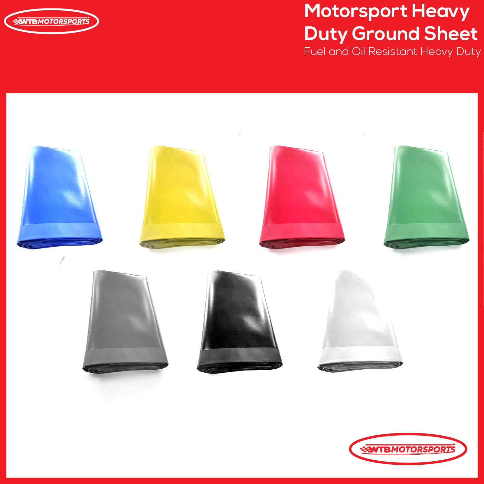 Motorsport Ground Sheet Multi Colour Available 3x3m Heavy Duty